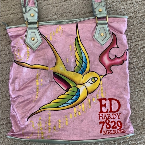 Ed Hardy | Bags | Vintage Ed Hardy Tote Bag | Poshmark